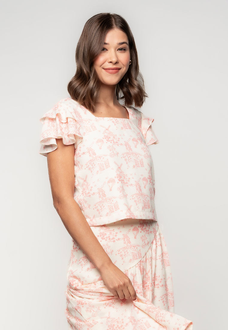 Samara Top in Toile Print – Paperdolls