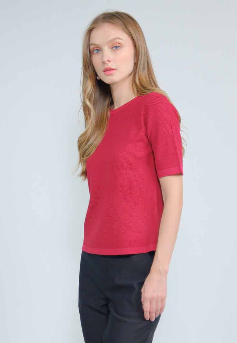 Isolyn Knitted Top with Tone on Tone Ribbing – Paperdolls