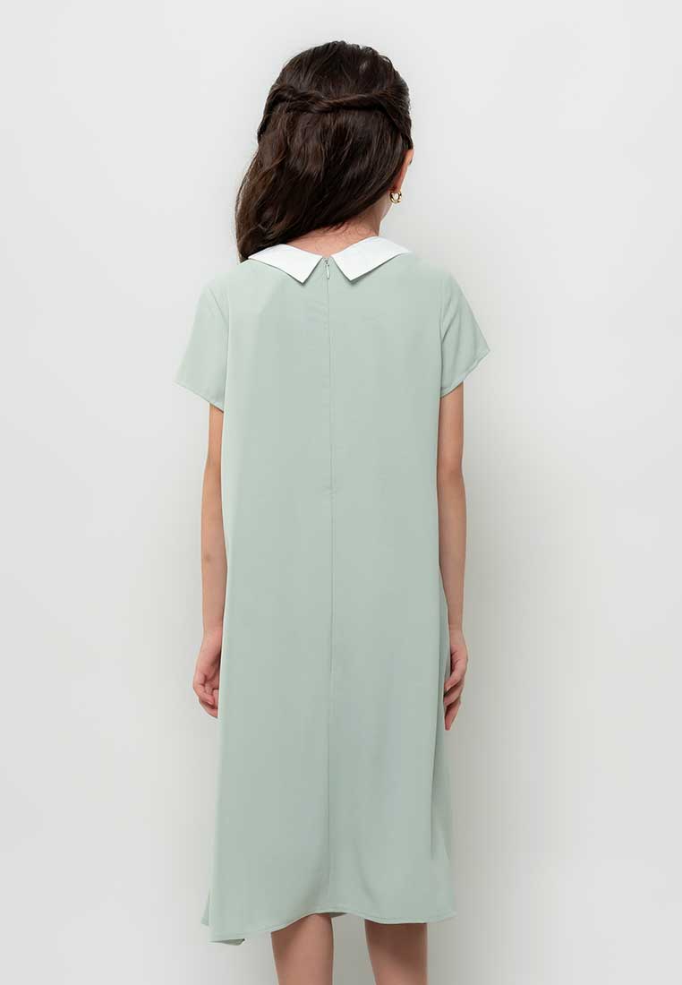 Treehouse Felishia Collared Dress with Flower Pin – Paperdolls